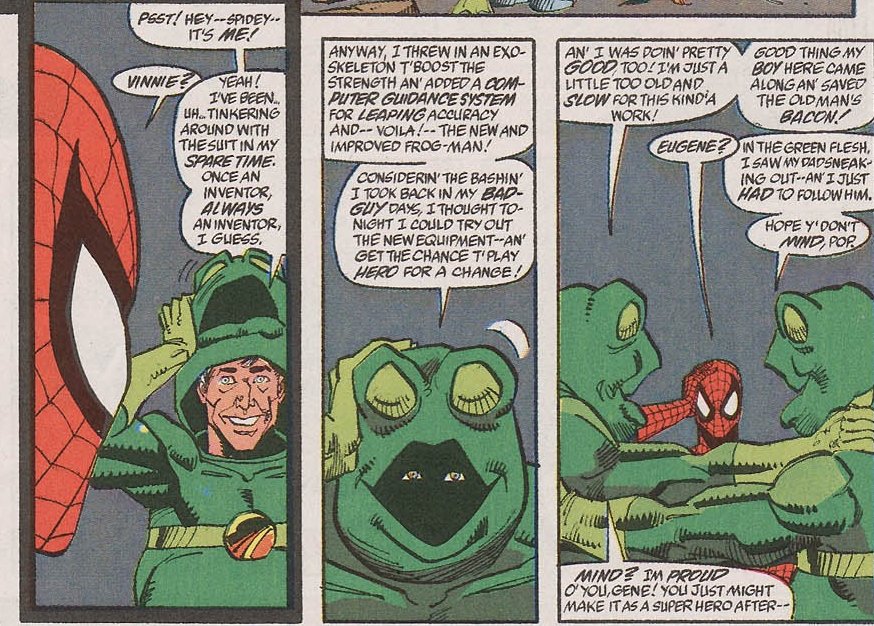 Harry Osborn and Eugene “Frog-Man” Patilio: A ribbeting parallel ...